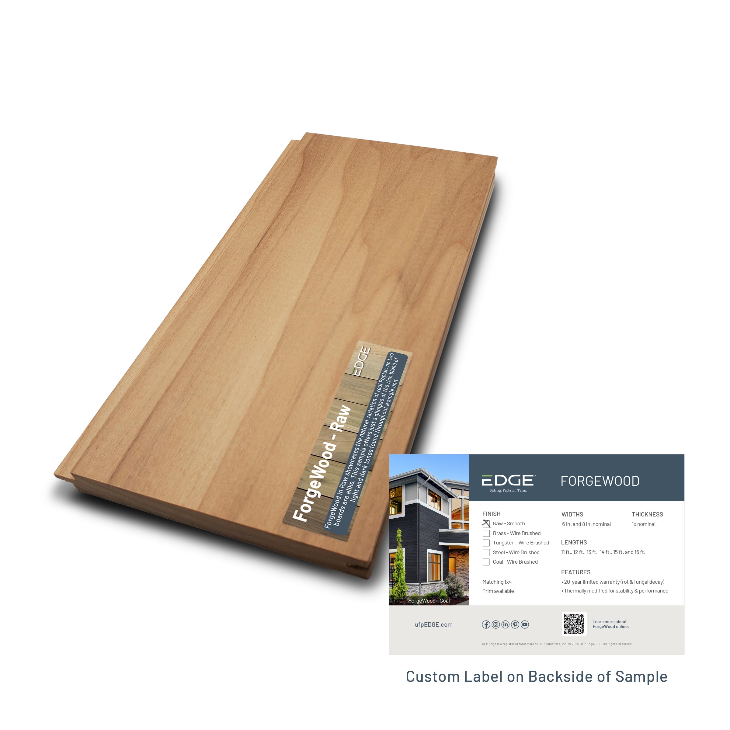 ForgeWood 1x6" Sample - Raw – Edge